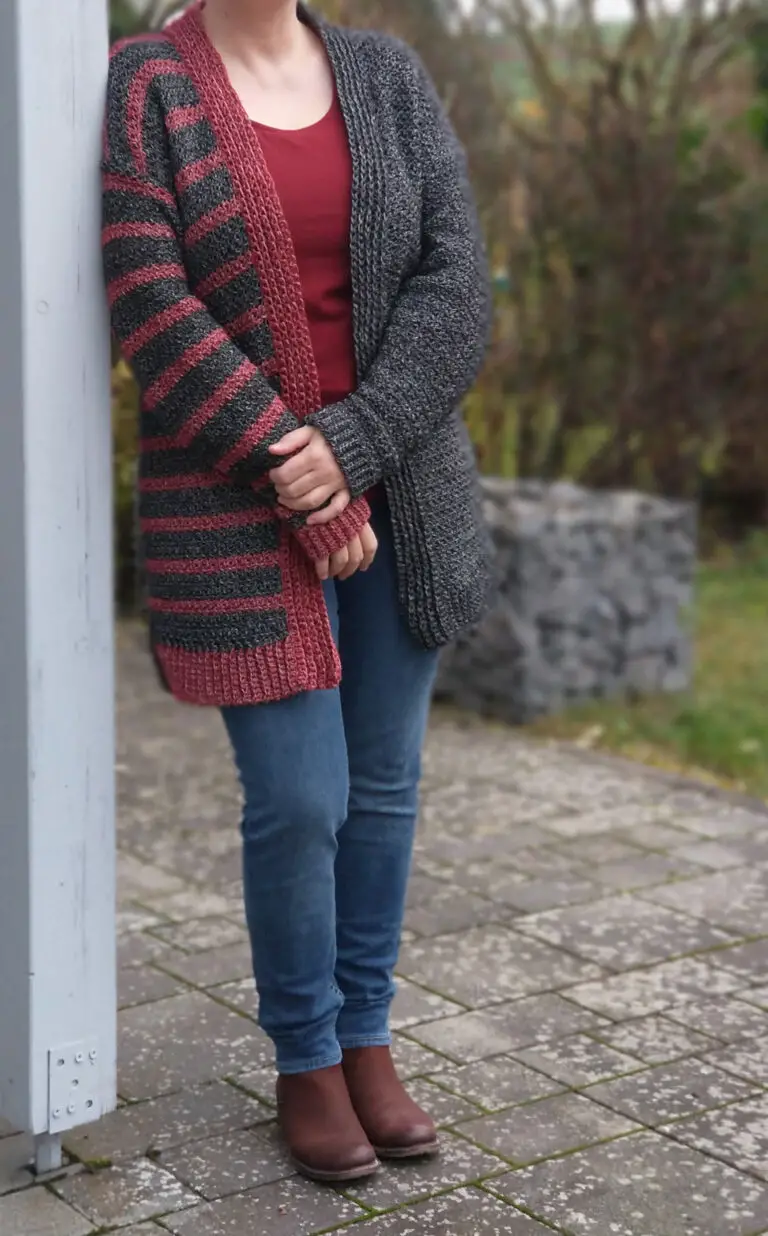 Stripe Blocked Crochet Cardigan - Indie Crochet Patterns